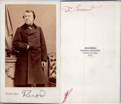 Disdéri, paris, philippe ricord, physician and surgeon french, circa ...