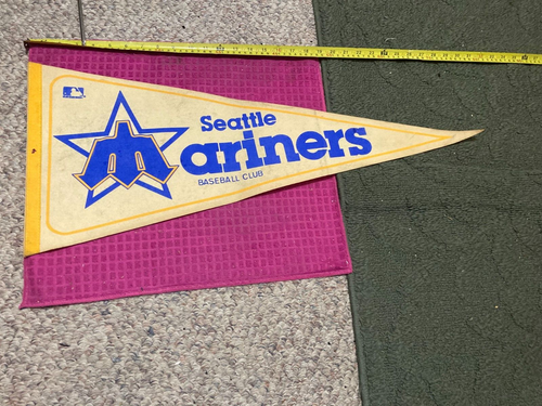 VTG MLB Flag Banner Souvenir Pennant SEATTLE MARINERS BASEBALL CLUB ...
