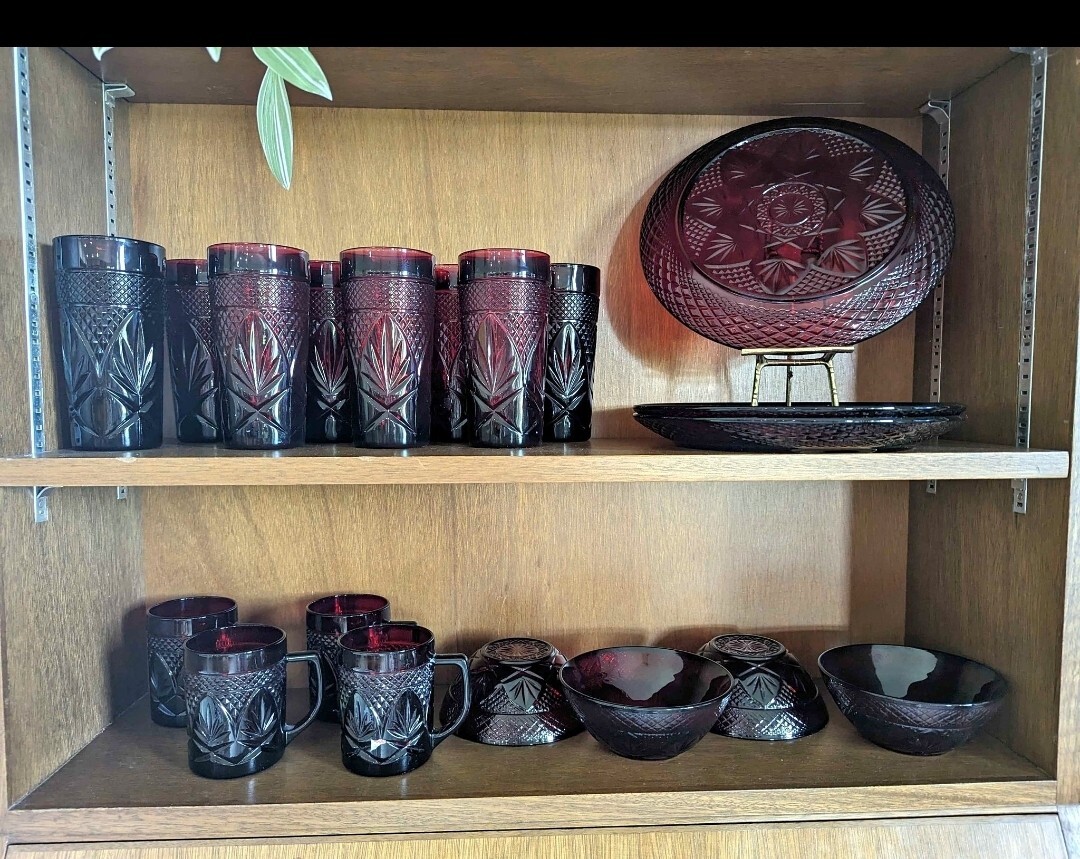 Ruby Red Dinnerware Set | eBay