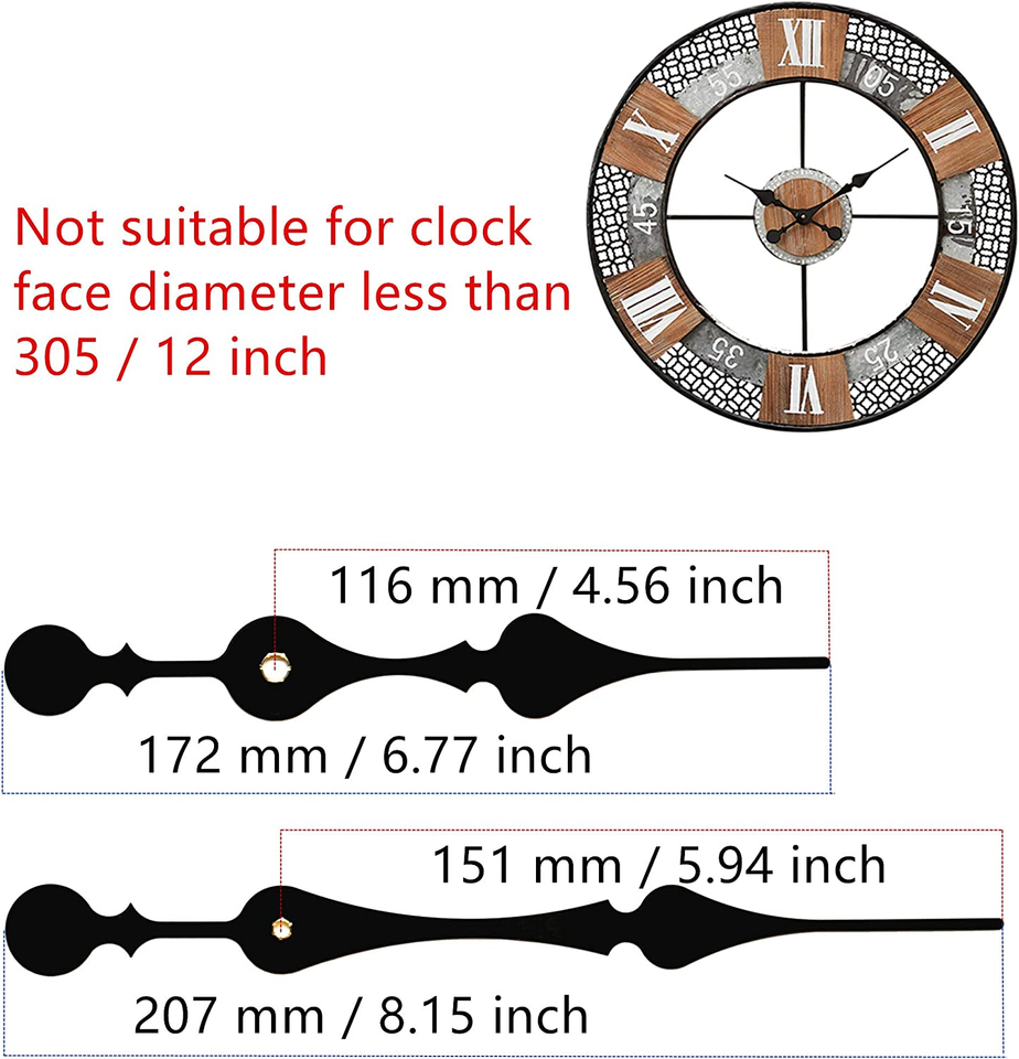TIKROUND Youngtown 12888 Quartz DIY Wall Clock Movement Mechanism DIY ...