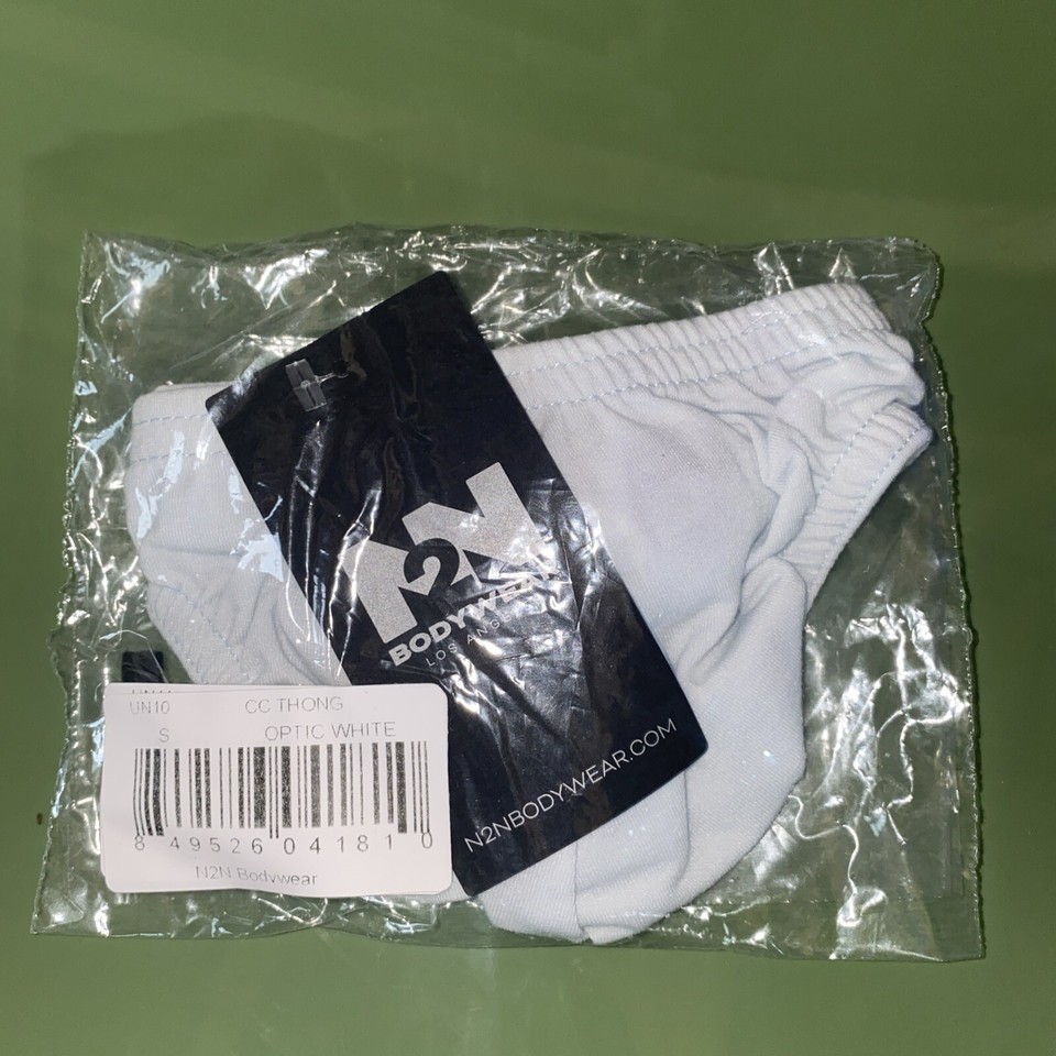 N2N Bodywear UN10 Classic Cotton Thong Optic White Size Small | eBay