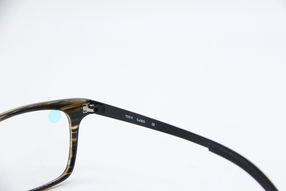 NEW TOM DAVIS TD 319 COL. 843 BROWN HORN AUTHENTIC FRAMES EYEGLASSES 52 ...
