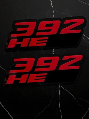 2x Red black 392 hemi Emblems 392 Hemi Side Fender Badge 3D for 392 ...
