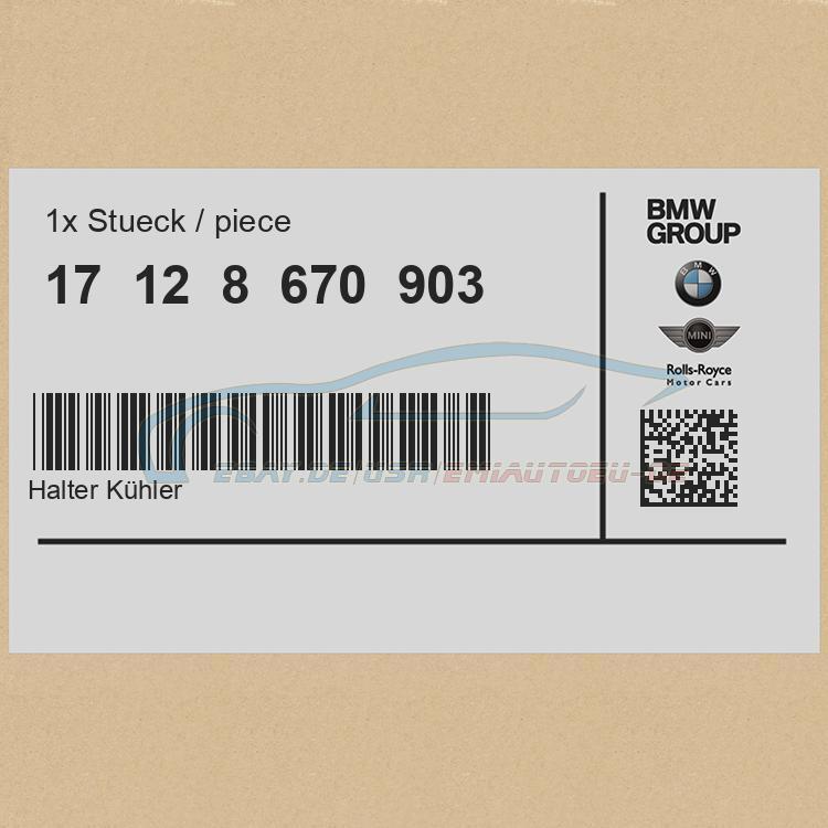 Original BMW 17128670903 - Halter Kühler | eBay