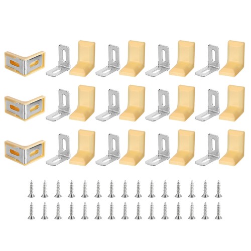 20Pcs Metal Plastic L Shaped Angle Bracket, 28x28x17mm with Screws ...