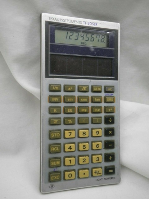 Vintage Texas Instruments Ti-30 SLR Solar Calculator Tested 467931 for ...