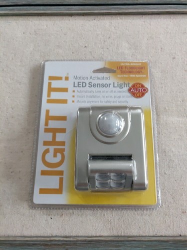 Light It! Silver Motion Activated Ultra Bright 4 LED Light Mounting ...