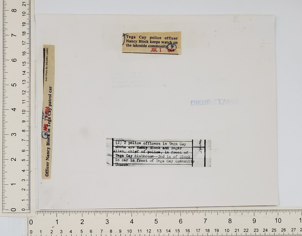 1984 Tega Cay Marina SC Police Officer Nancy Block Lake Wylie Vtg Press Photo | eBay