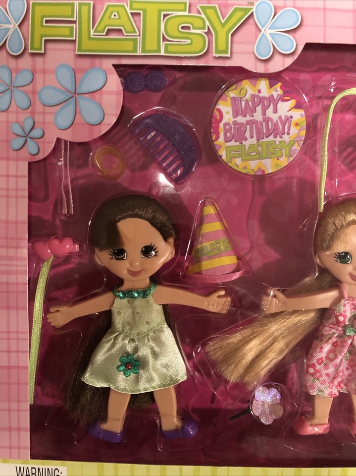 Flatsy Birthday Party Doll Set Never Removed from Box 2010 By Schylling ...
