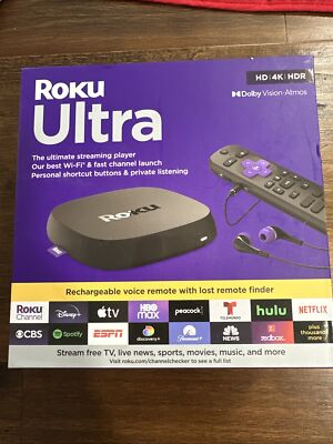Roku Ultra Streaming Device HD/4K/HDR/Dolby Vision Streaming Media ...