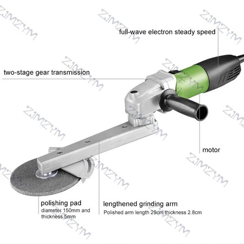 800W Angle Polisher Adjustable Speed Long Arm Fillet Weld Grinder 220V ...