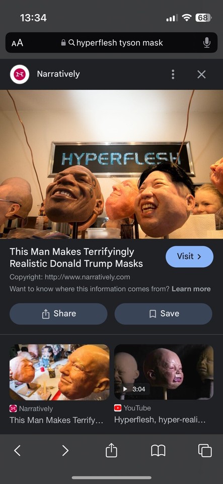 100% Authentic Hyperflesh Mike Tyson #2 Silicone Realistic Mask Landon ...