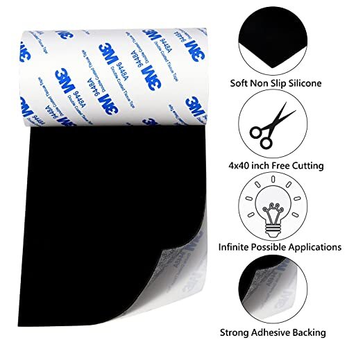 Non Slip Self Adhesive Silicone Cuttable Furniture Pads Square 4x40 ...