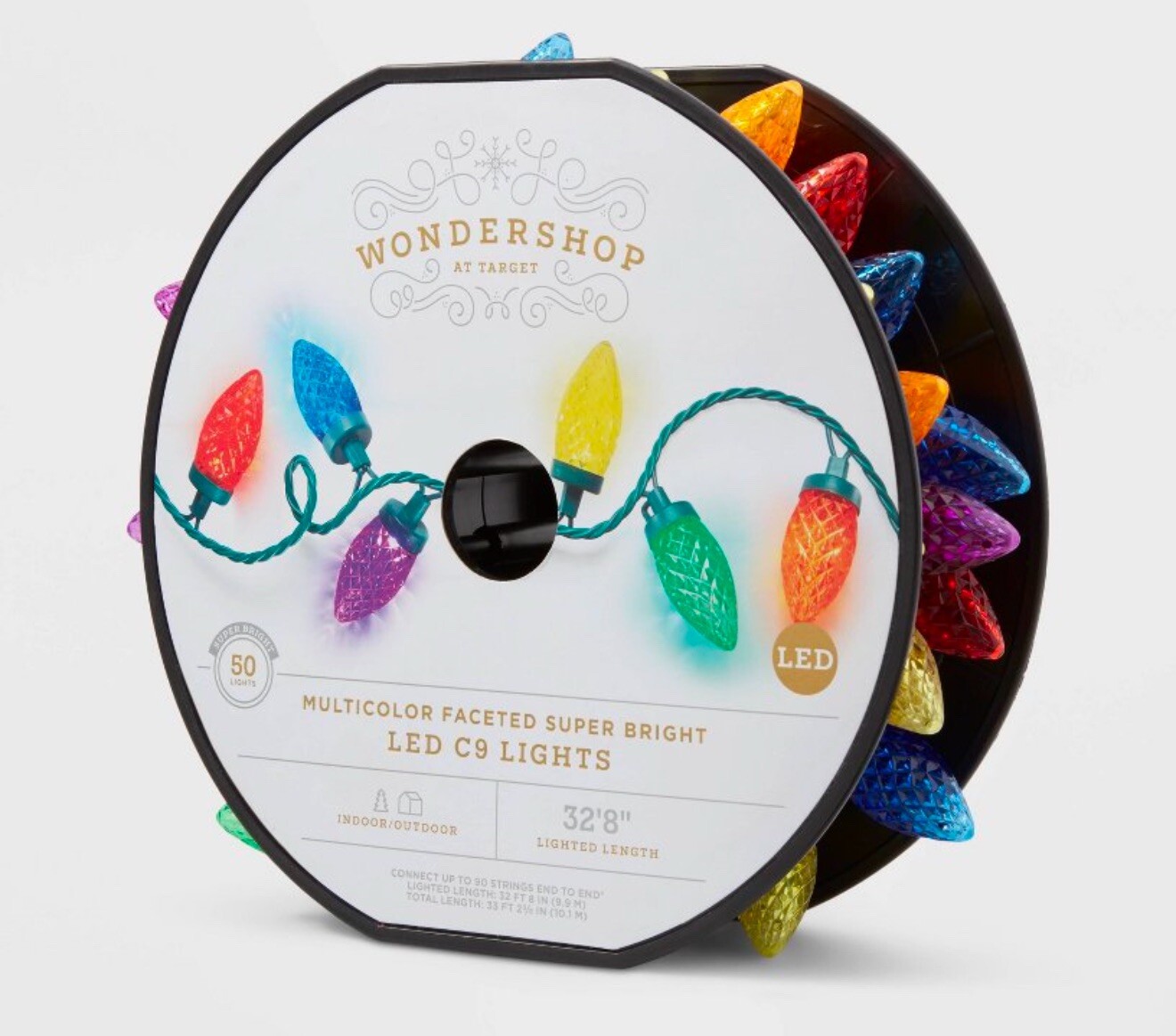 Home Accents Holiday LED Smooth C9 Multi-Spool Super Bright 50-Lights ...