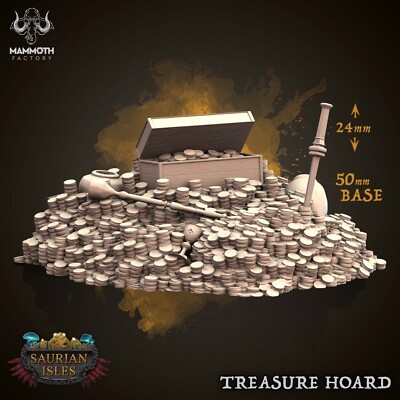 Treasure pile chest gold Dungeons & Dragons Pathfinder Miniature ...