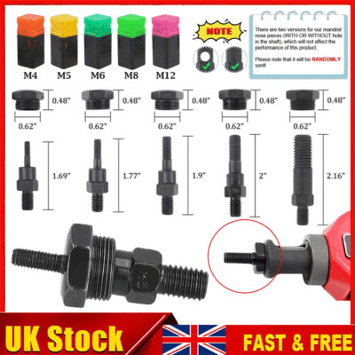 M4/M5/M6/M8/M12 Thread Spare Mandrel For Nutsert Rivnut Rivet Nut Gun ...
