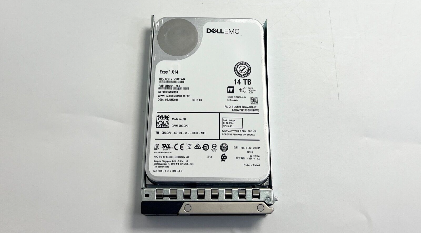 Dell 14TB 12G DGDP0 7.2K rpm LFF (3.5-inch) SAS Hard Drive | eBay