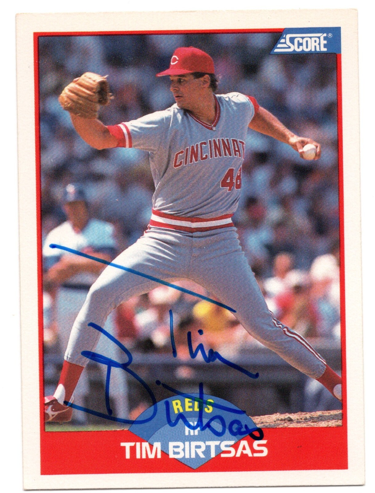 Tim Birtsas Autograph On A 1989 Score - Cincinnati Reds | eBay
