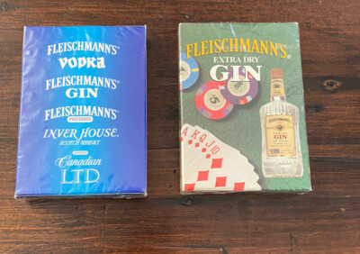 New 2 Decks of Fleischmann's Vodka Gin Scotch Whisky Playing Cards ...