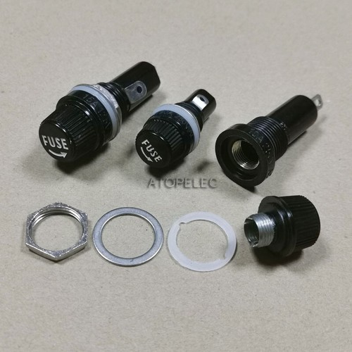 5-20pcs Panel Mount Fuse Holder Bakelite Tinned 5*20mm 6*30mm 10A/250V ...