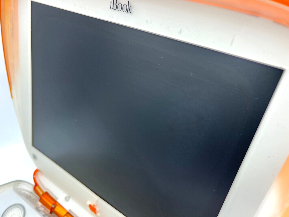 Vintage Apple Tangerine Clamshell iBook G3 300mhz Orange AC100V Used in ...