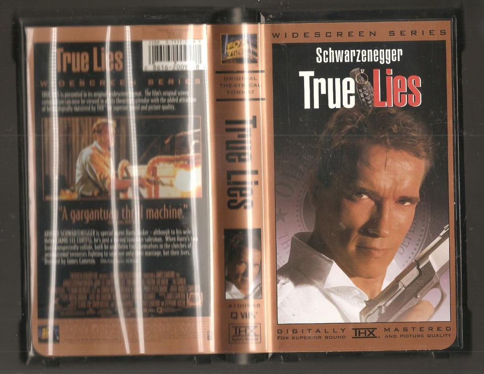 TRUE LIES 1994 Fox Video Letterbox vhs Widescreen Series Schwarzenegger ...