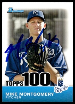 2010 Bowman Topps 100 Prospects Mike Montgomery Auto Royals #TP33 ...