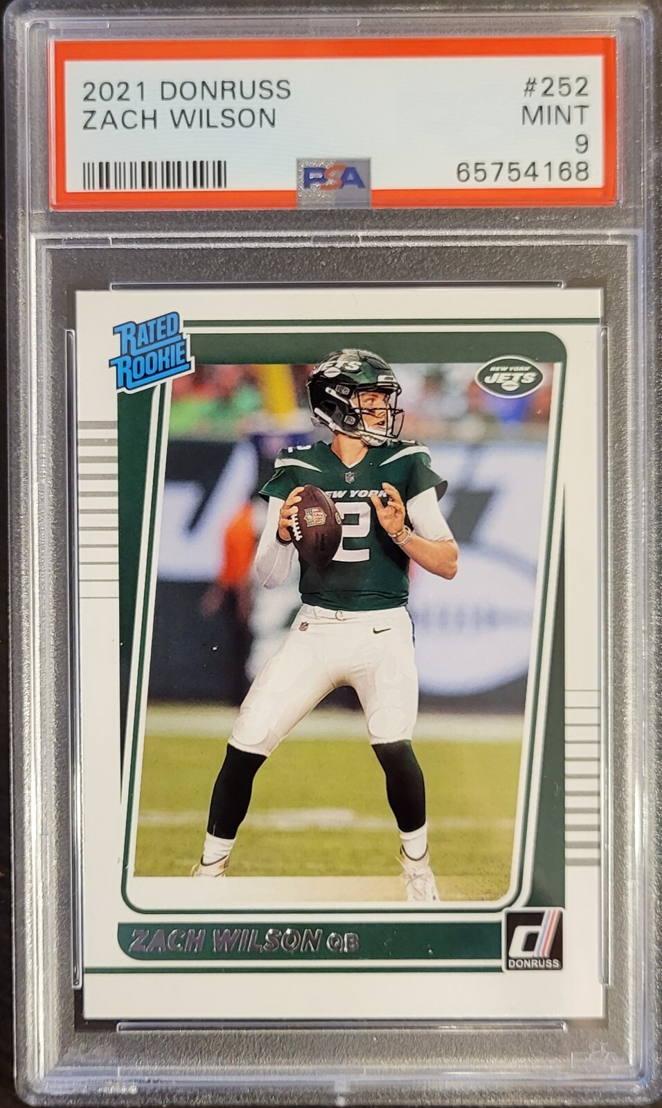 PSA 9/ MINT! 2021 Panini Donruss ZACH WILSON "Rated Rookie" Card #252 ...