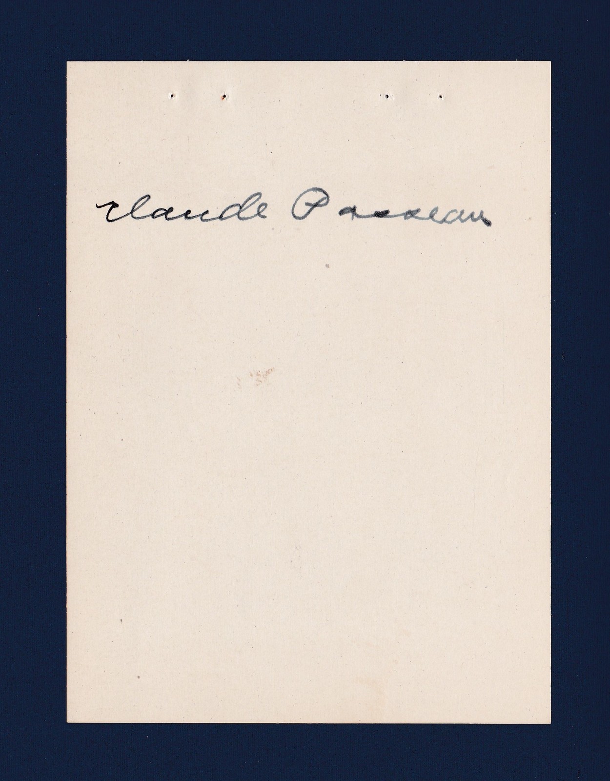 Claude Passeau signed vintage 1930's baseball album page 1909-2003 | eBay