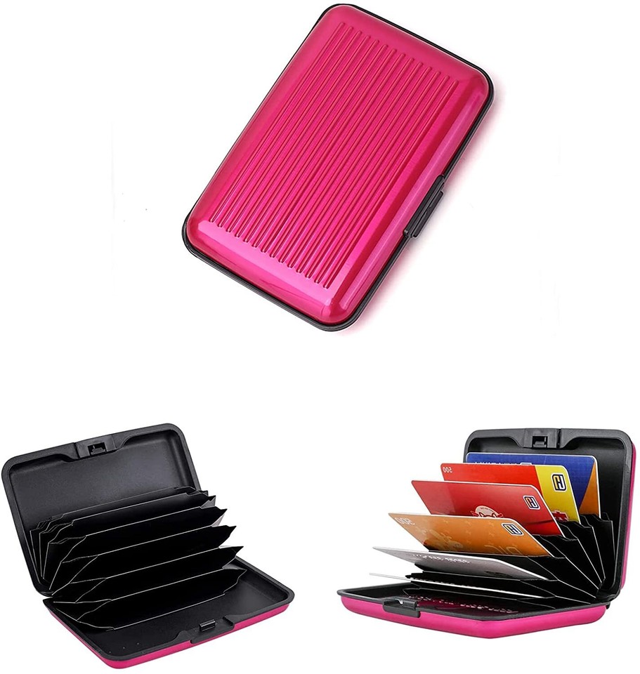 Real Leather RFID Blocking Women's Wallet Zipper Card Holder Accordion ...