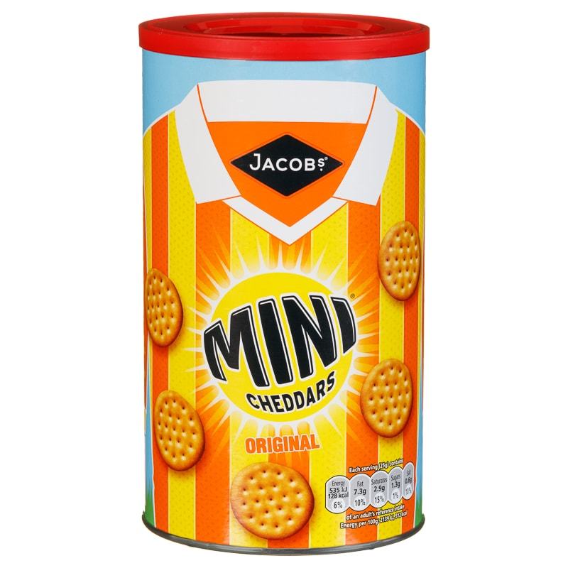 Jacob's Mini Cheddars Original Cheese Crackers Christmas Biscuits ...