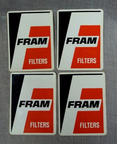Lot/4 FRAM FILTERS Decal Stickers ~ 4" x 3" | eBay