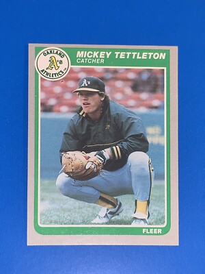 1985 Fleer Update MICKEY TETTLETON Baseball Card #U-119 Oakland ...