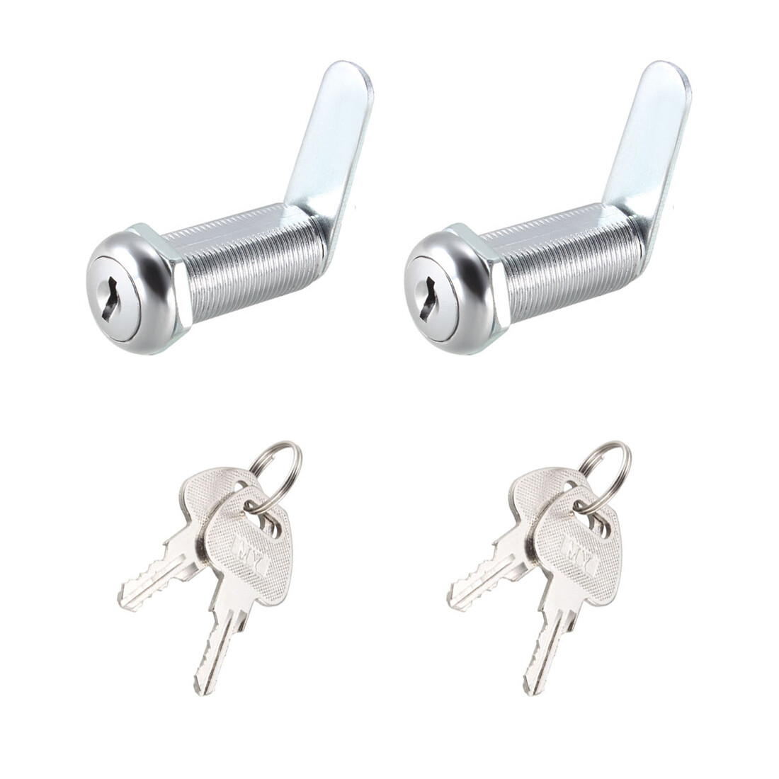 2 Pack 40mm Cam Lock Keyed Different for 1-3/8" Max Thickness Panel ...