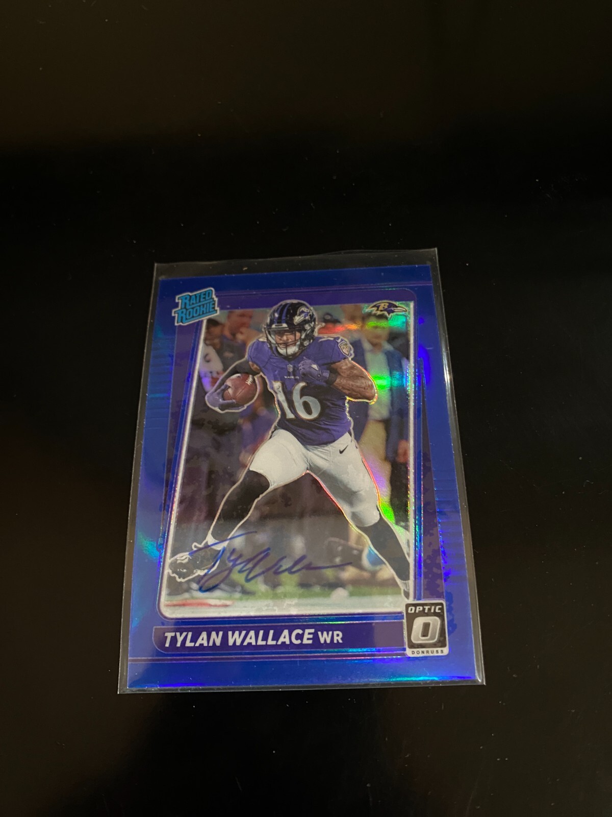 Tylan Wallace 2021 Donruss Optic Auto Blue Prizm /99 RC Ravens 226 | eBay