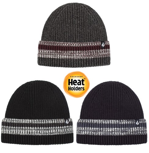 Mens Thermal Hat 'Arran' Turnover Stripe 3 Colours 1 Pack- SOCKSHOP ...