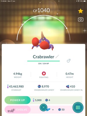 Pokemon Crabrawler Shiny Go | eBay