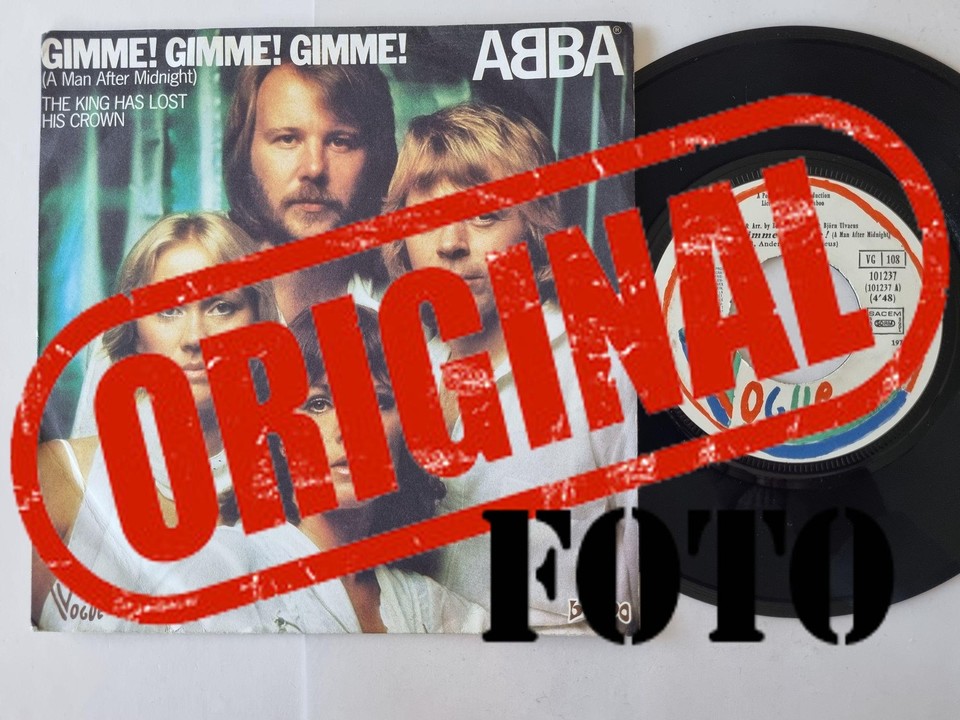 ABBA - Gimme! Gimme! Gimme! (A Man After Midnight) 7'' Vinyl France | eBay