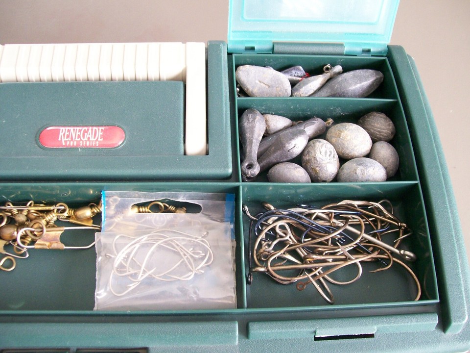 Renegade single tray tackle box full of Catfishing tackle | eBay