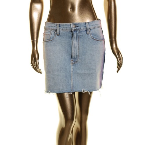 HUDSON NEW Women's The Viper Cutoff Degrade Prism Denim Mini Skirt TEDO ...