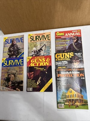 Survive Magazine Lot Of 7 Vintage Survival & Other Related Guns Annual ...