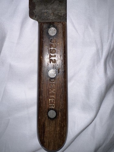 VIintage DEXTER Butcher Knife 32912HG Carbon Steel Curved Primitive ...