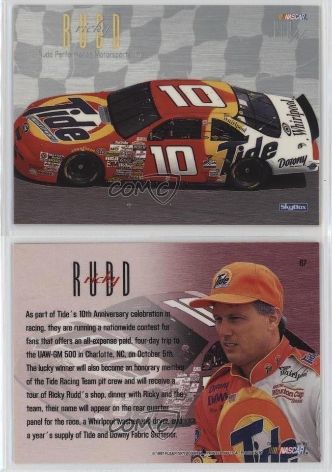 1997 SkyBox NASCAR Profile Ricky Rudd #67 0q3 | eBay UK