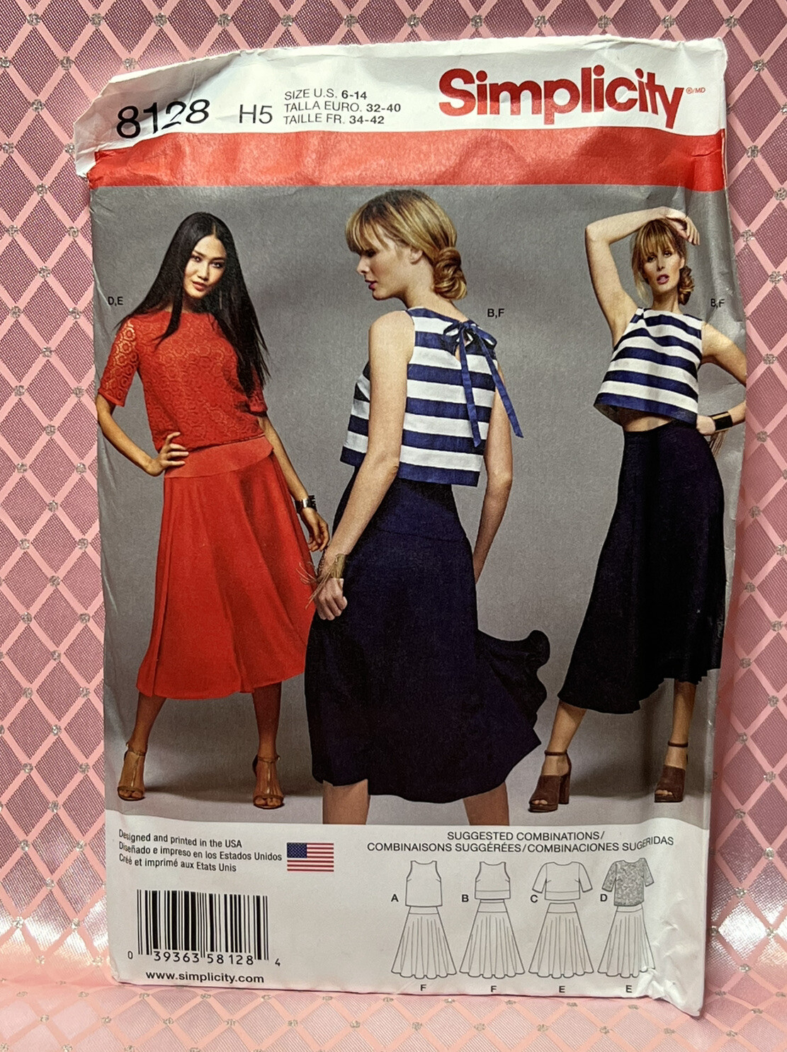 Simplicity 8128 ~ Misses' Tops with Length Variations and Skirt ~ Sizes ...