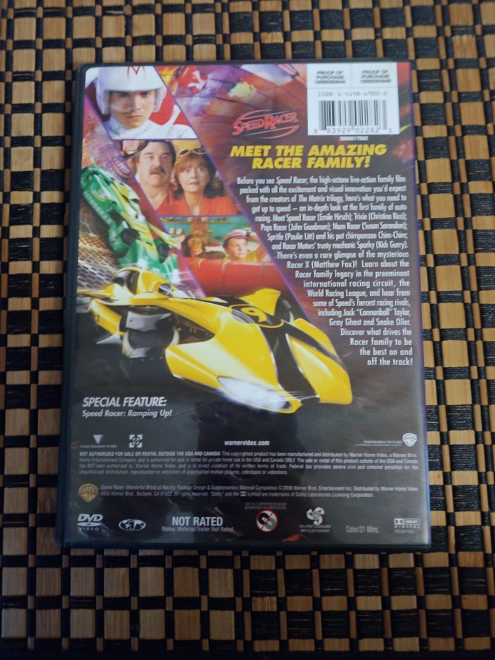 Speed Racer-The Wonderful World of Racing-The Amazing Racer Family DVD ...
