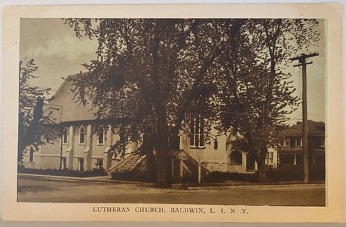 BALDWIN LI NEW YORK LUTHERAN CHURCH NASSAU COUNTY ANTIQUE POSTCARD | eBay