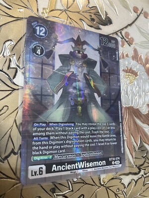 Digimon Card Game AncientWisemon Alternate Art Foil BT18-074 Tamers Selection | eBay