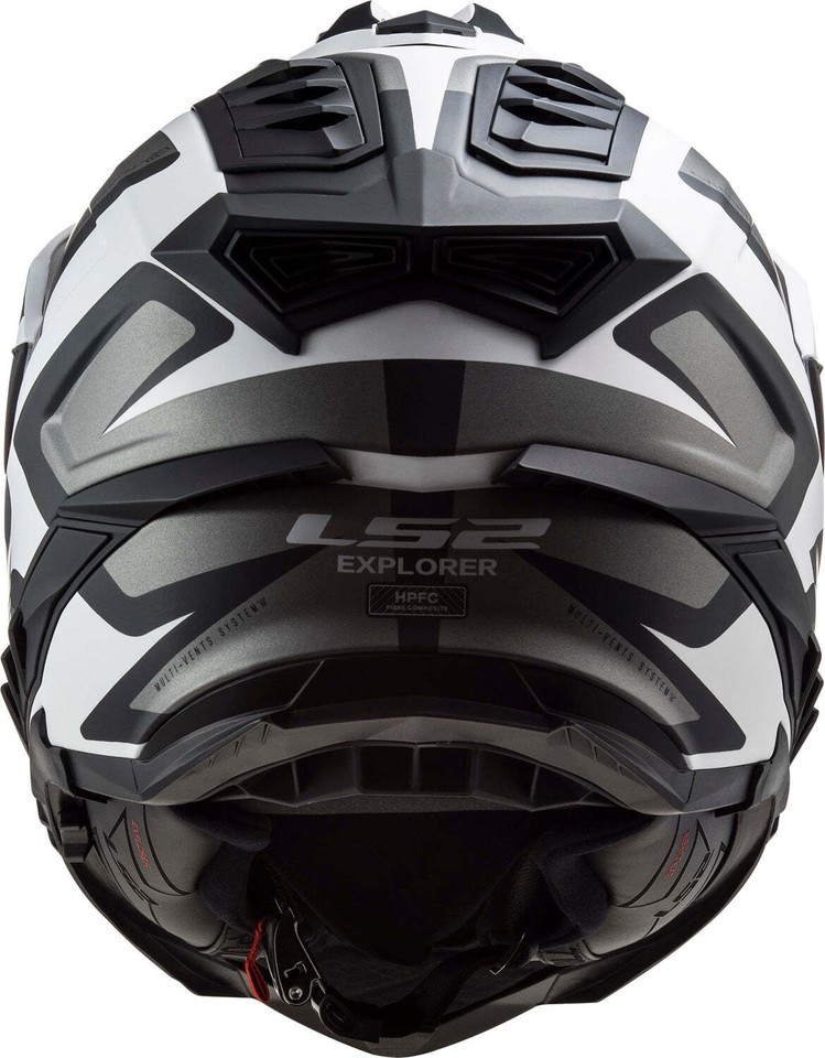LS2 Explorer XT Adventure Motorcycle Helmet Alter Matte Black/White XS ...