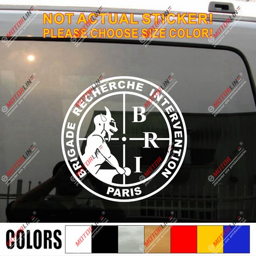 BRI Research and Intervention Brigade Police French Car Vinyl Decal ...