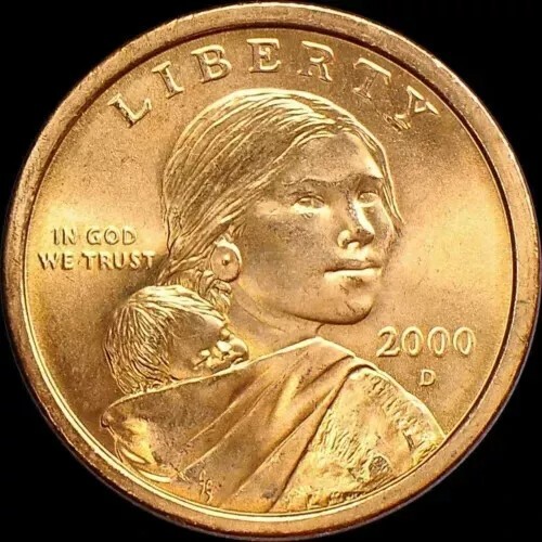 Roll (25) AU/BU 2000D Sacagawea Liberty One Dollar Gold Coin (25) | eBay